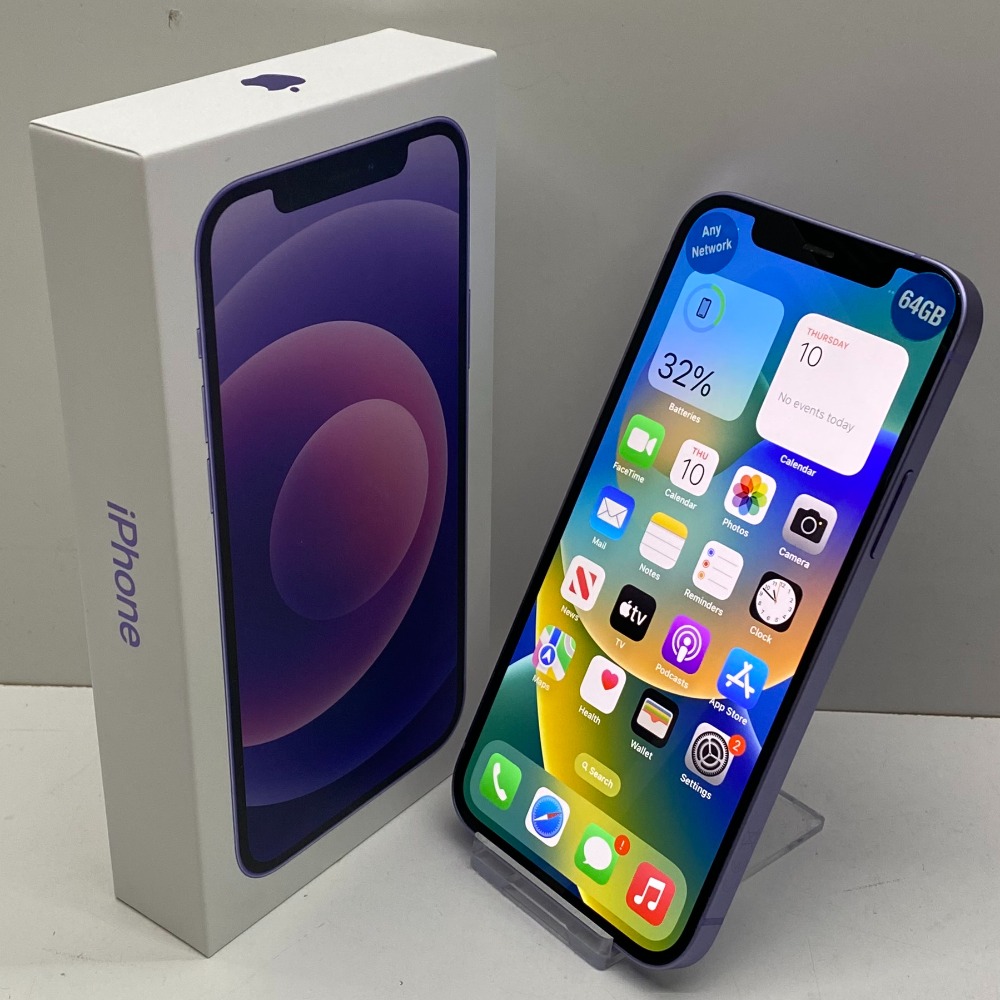 Pre-owned Apple iPhone 12 Unlocked Model A2403 64GB in Purple Boxed ...